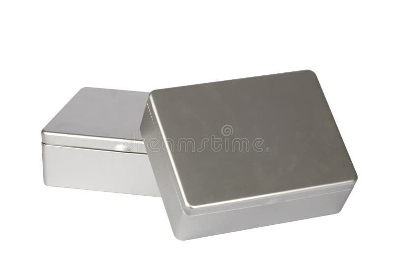 Metal boxes stock image. Image of isolated, white, metallic - 18195485