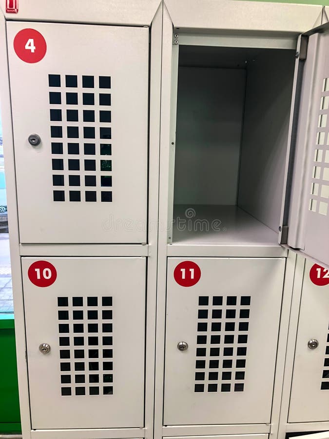 Row Big Metal Boxes with Professional Sound Equipment. Preparing for ...