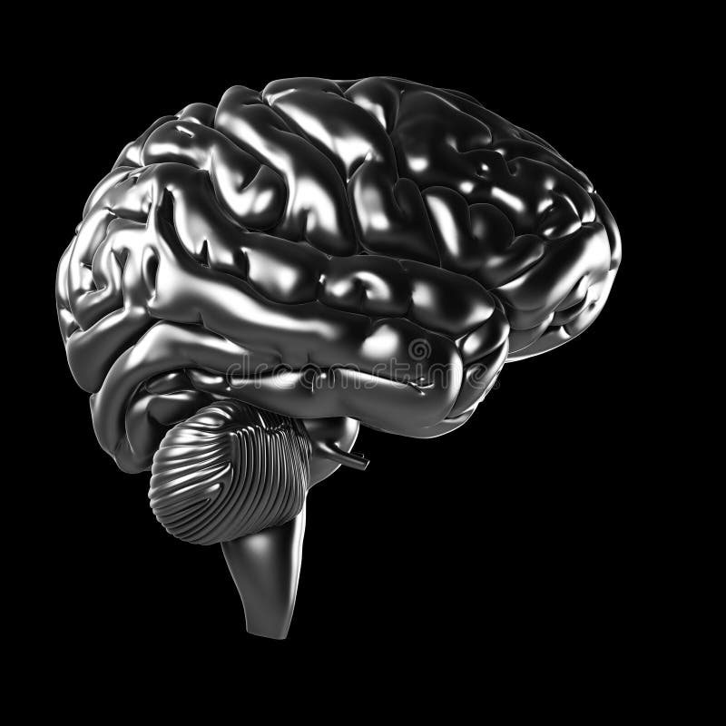 Metal brain stock illustration. Illustration of human - 30722120