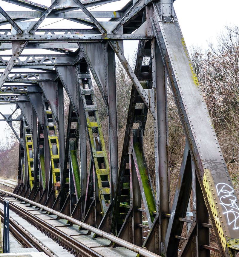 Metal bridge stock image. Image of metal, construction - 71658147