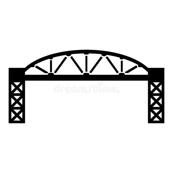 Metal Bridge Icon, Simple Black Style Stock Vector - Illustration of ...