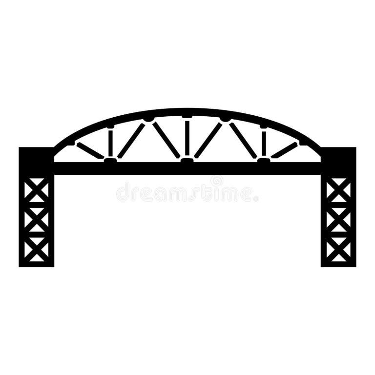 Metal Bridge Icon, Simple Black Style Stock Vector - Illustration of ...