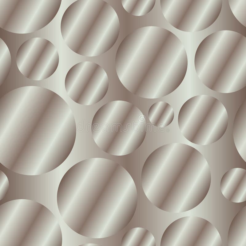 Metal Bronze Gradient Circles Seamless Pattern Stock Vector ...