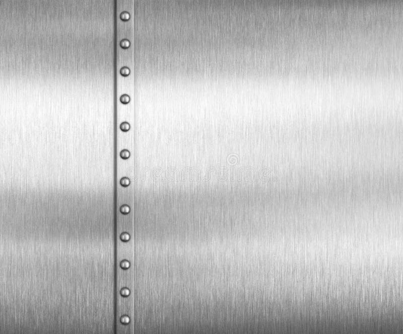 Steel Or Aluminium Metal Plate With Rivets Stock Image - Image of ...