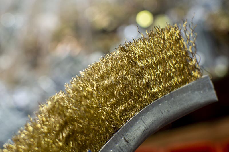 Metal Brushes for Metal Processing on a Black Background. Repair Tools ...