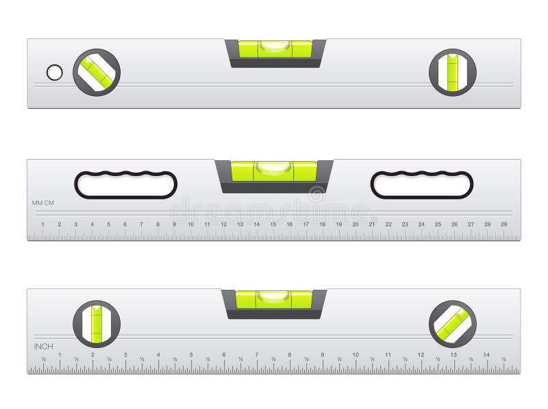 Metal Bubble Level Vector Isolated on White Background Stock Vector ...