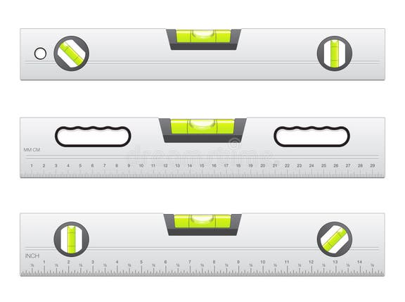 Metal Bubble Level Vector Isolated on White Background Stock Vector ...