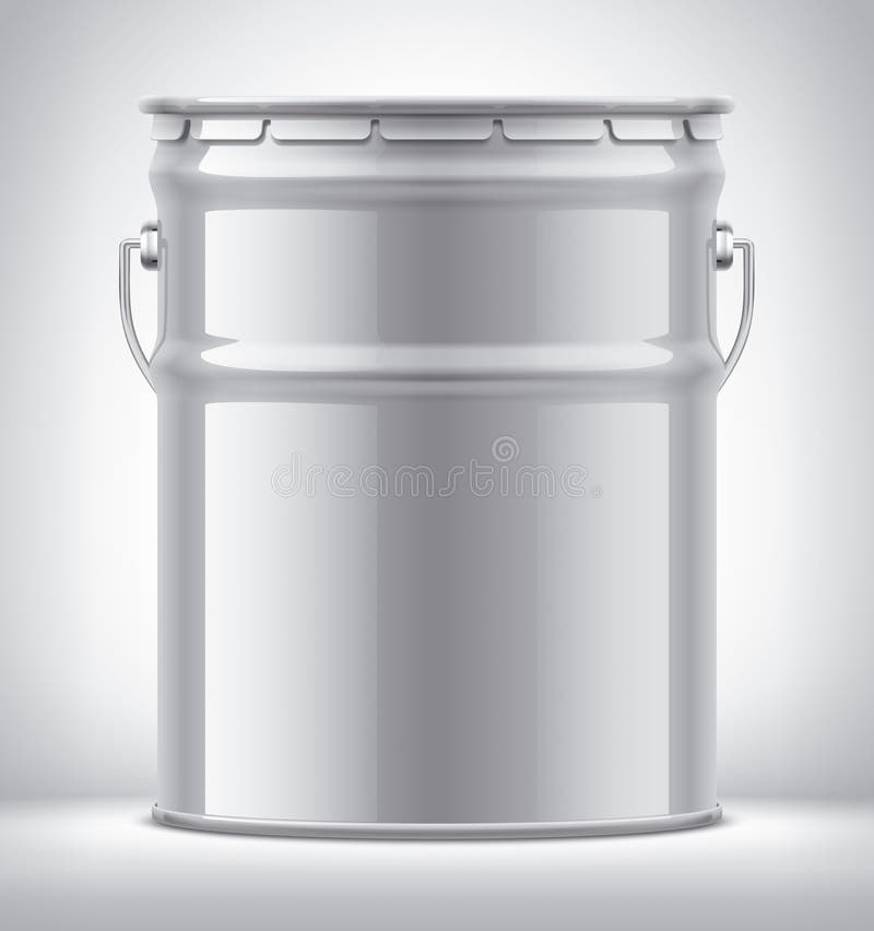 Metal Bucket on Background. Stock Vector - Illustration of green ...