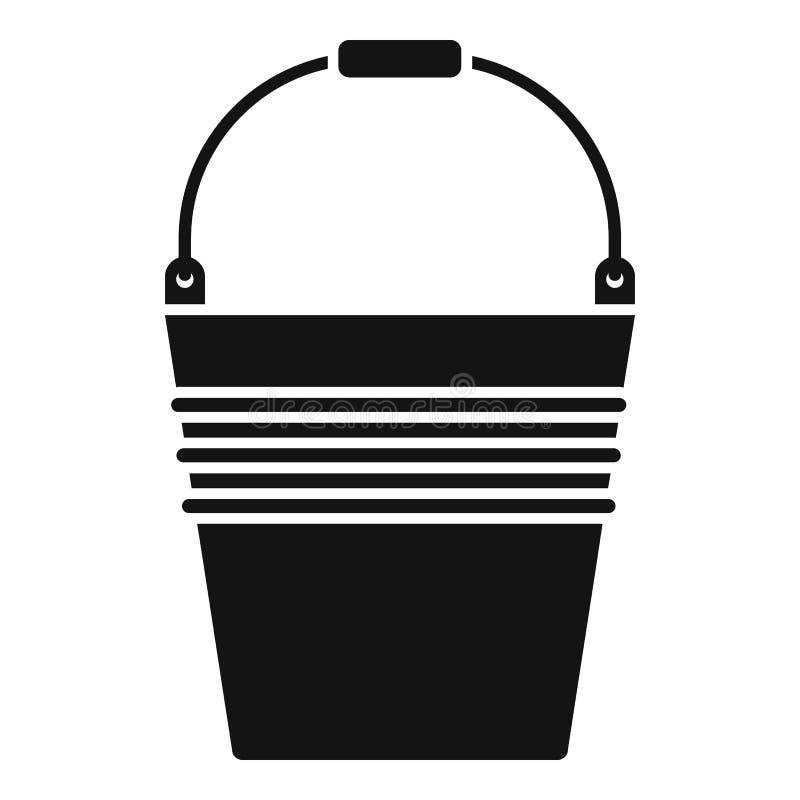 Metal Bucket Icon, Simple Style Stock Vector - Illustration of clip ...