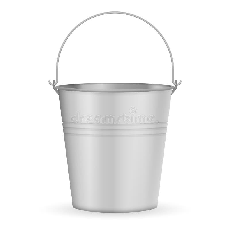 Metal bucket stock vector. Illustration of aluminum - 304310689