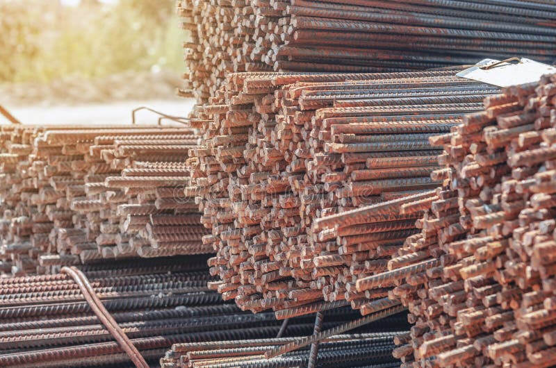 Metal Building Reinforcement Folded at a Construction Site, Prepared ...