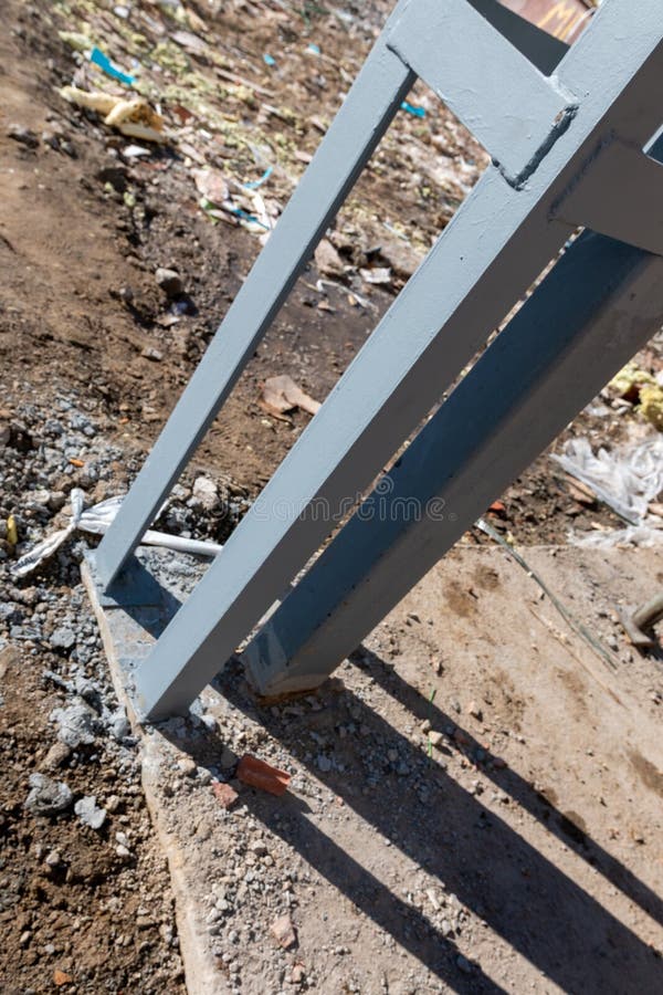 Metal building support stock photo. Image of technology - 219765782