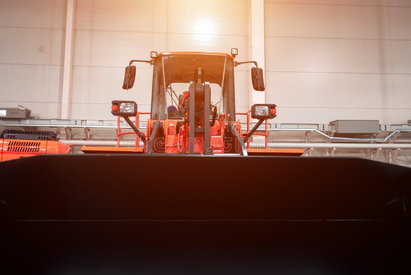 Metal Bulldozer Bucket for Construction Work Stock Image - Image of ...