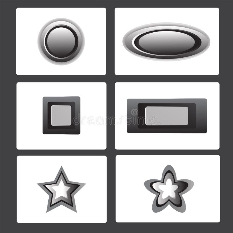 Metal button stock vector. Illustration of shiny, square - 55594340