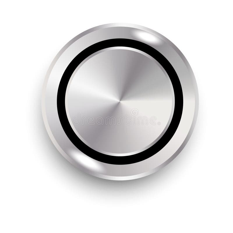 Metal Button Isolated. Vector Illustration. EPS 10 Stock Vector ...