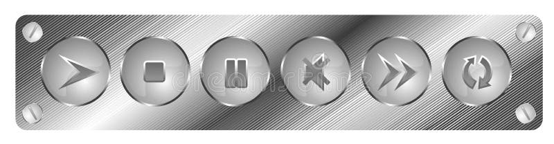 Metal buttons stock illustration. Illustration of music - 25386369