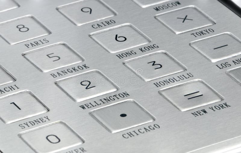 Metal Buttons On The Gadget. Stock Image - Image of sydney, button ...