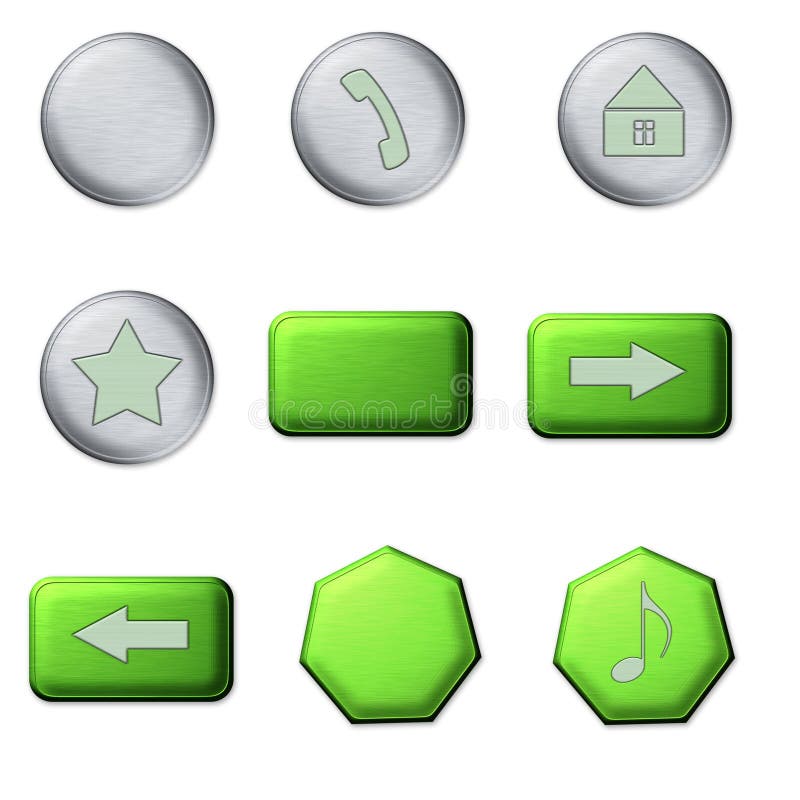 Metal buttons stock illustration. Illustration of shape - 33418014