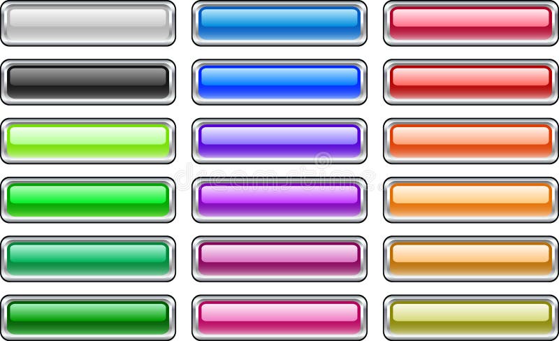 Metal buttons. [Vector] stock vector. Illustration of glossy - 3780687