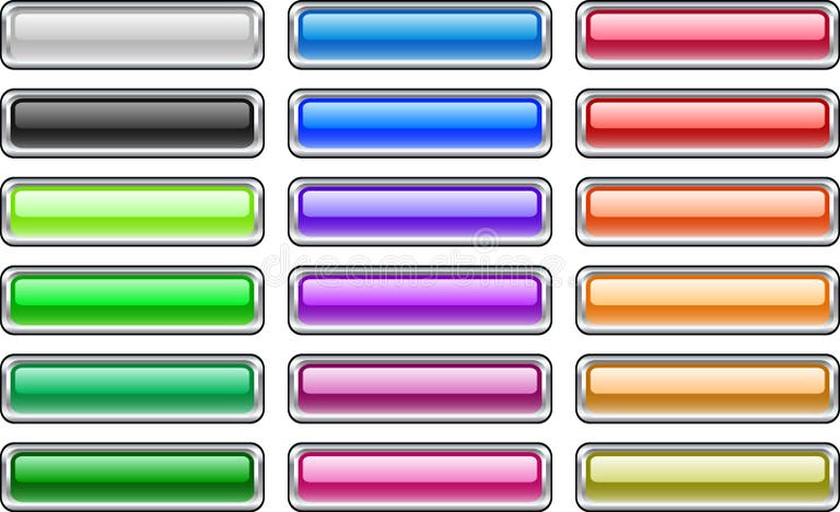 Metal buttons. [Vector] stock vector. Illustration of glossy - 3780687