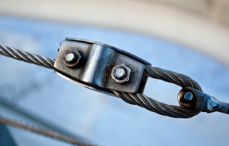 Metal cable clamp stock photo. Image of equipment, cable - 18174570