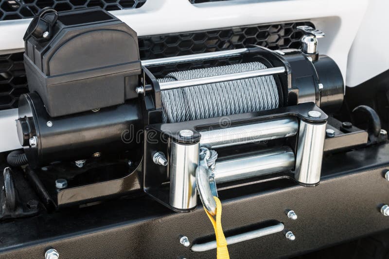 Metal Cable on the Winch Reel for Transportation and Self-pulling Stock ...