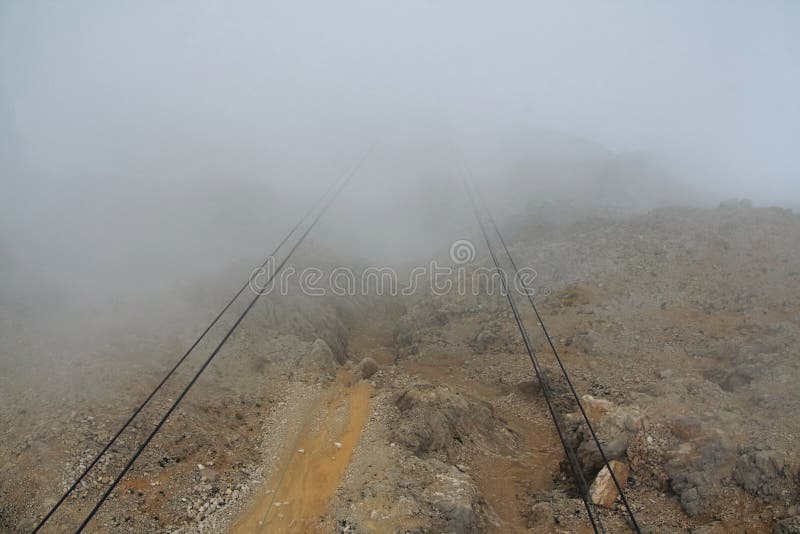 Metal Cables of Mountain Cable Car. Takhtaly, Kemer, Turkey Stock Image ...