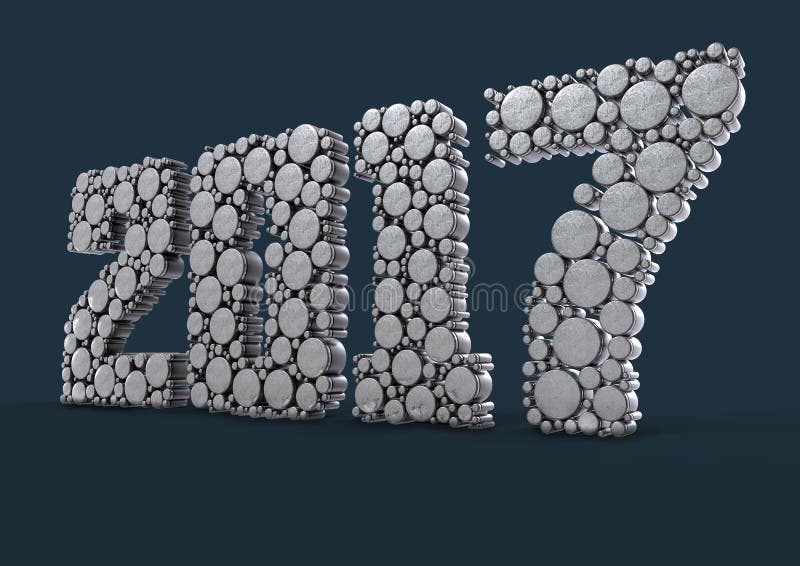 Metal Calendar Background for 2017 Stock Illustration - Illustration of ...