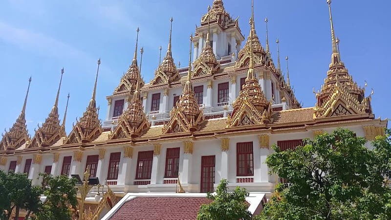 Metal Caltle or Loha Prasat in Wat Ratchanatdaram, Down To Up, Motion ...