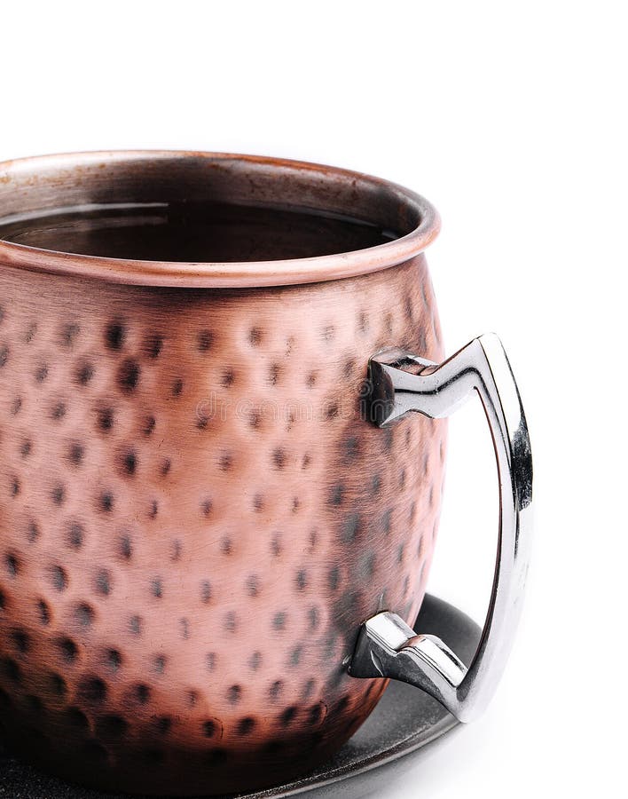 Metal Camp Mug with Tea Isolated Stock Image - Image of morning ...