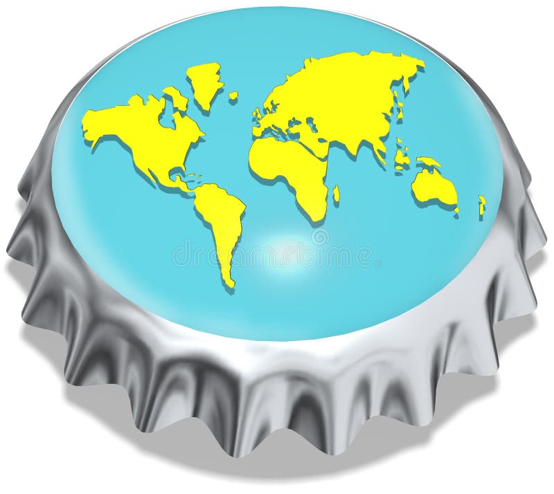 Metal cap world stock illustration. Illustration of drawing - 17126480