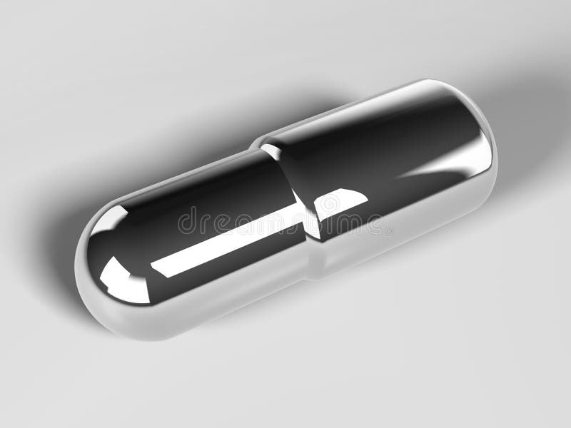 Metal capsule stock illustration. Illustration of close - 11479908