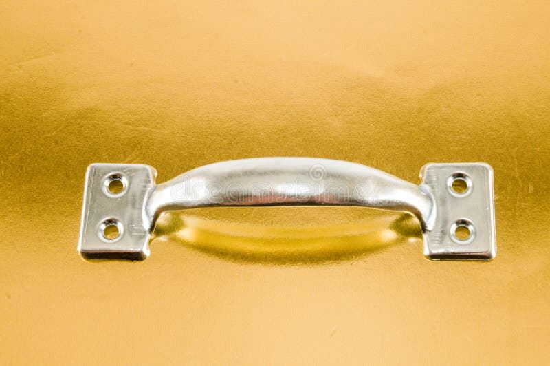 Metal case handle stock image. Image of steel, design - 127952673