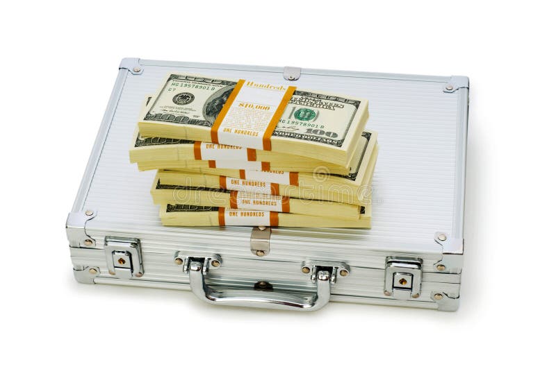 Metal Case and Lots of Dollars Stock Image - Image of bill, loan: 13107087