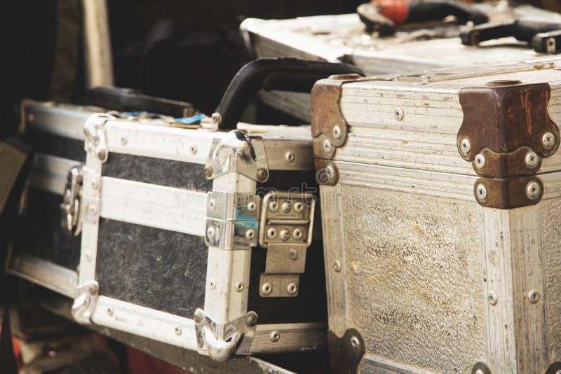 Metal cases stock image. Image of case, carrying, instruments - 39417165