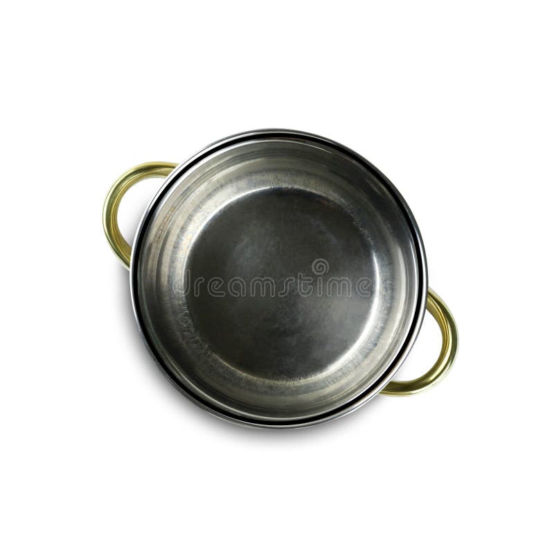 Metal Casserole Top View. Close Up Stock Image - Image of background ...