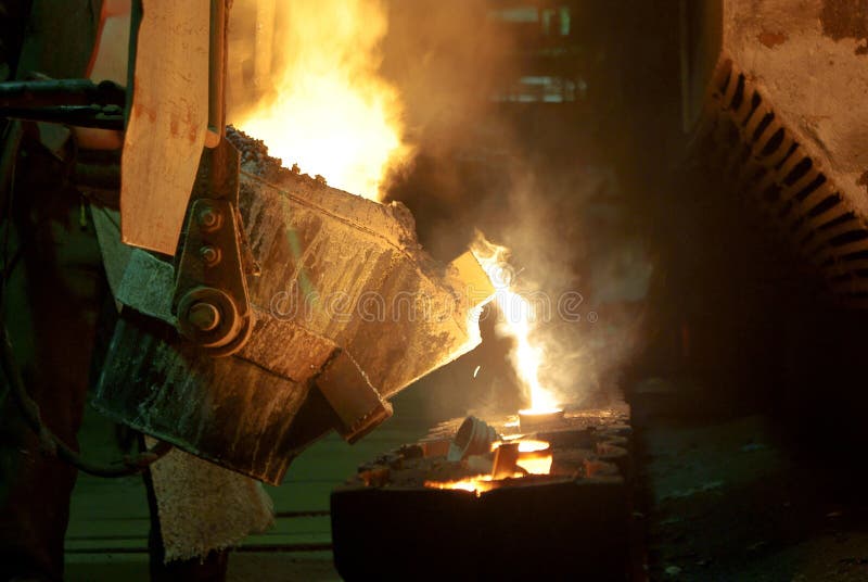 Metal casting process stock photo. Image of melt, industrial - 17495334