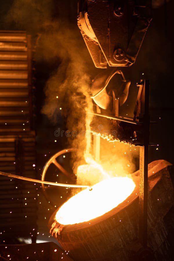 Metal Casting at the Factory Stock Photo - Image of smelting, workshop ...