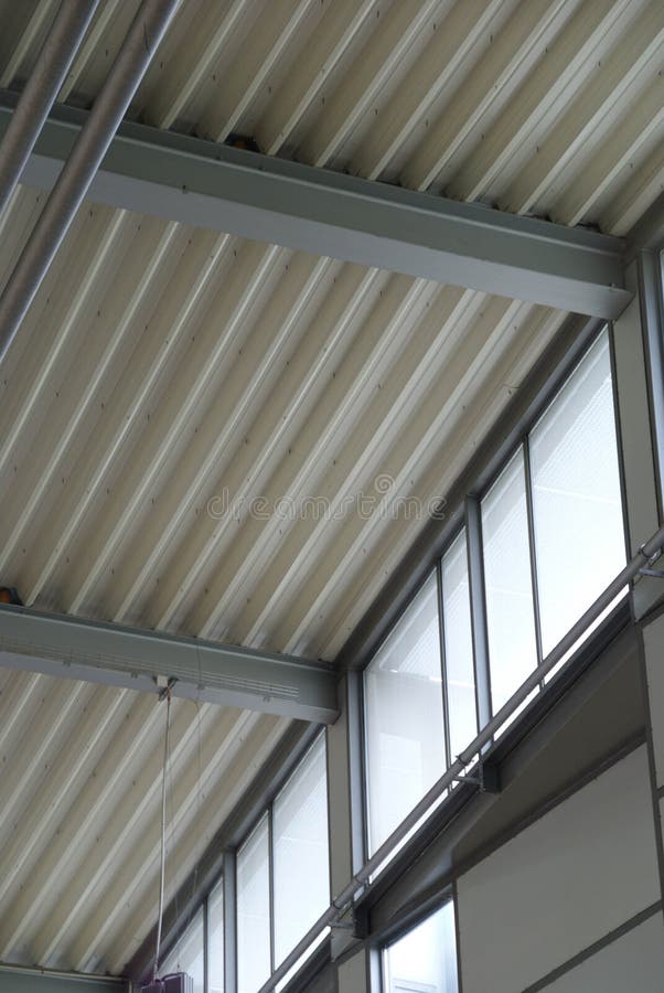 Metal ceiling stock image. Image of steel, corrugated - 82039441