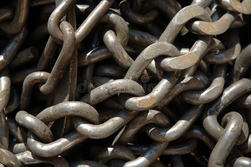 Metal chain stock image. Image of metallurgy, metallic - 1633331