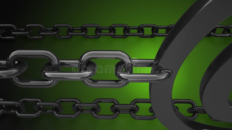 Metal Chain Background 3d Render Stock Illustration - Illustration of ...