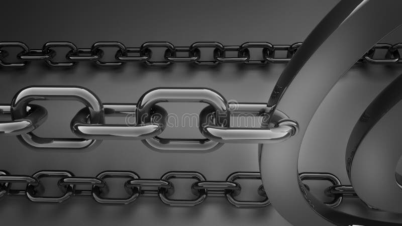 Metal Chain Background 3d Render Stock Illustration - Illustration of ...