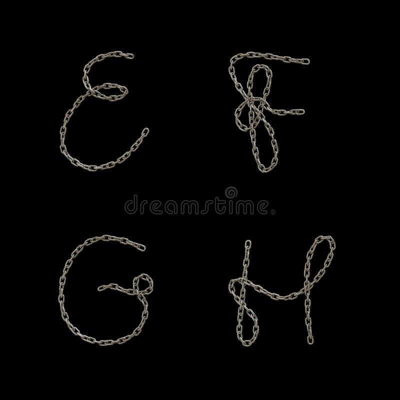 Chain Alphabet Character Stock Illustrations – 270 Chain Alphabet ...
