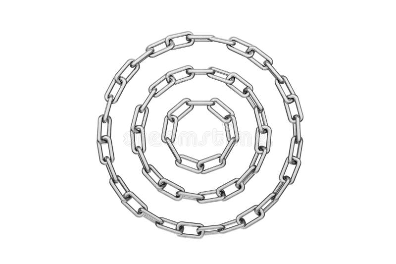 Metal Chain is Closed in a Circle. Metal Chain Blank in a Circle for ...