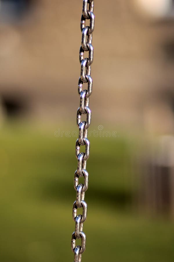 Metal chain detail stock image. Image of ring, hanging - 36312899