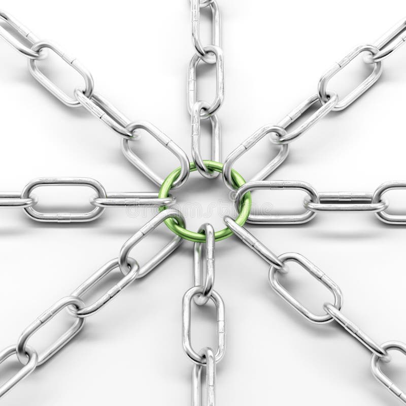 Metal Chain Links Illustration Stock Vector - Illustration of connect ...