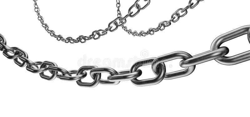 A Metal Chain Hangs from the Top of the Frame. a Blank Metal Chain ...
