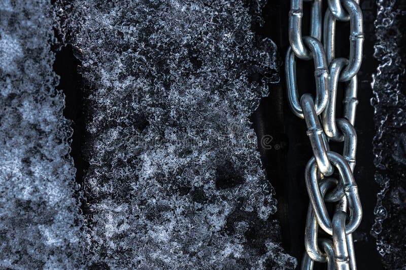 Chain and Ice stock image. Image of tight, metal, glacacopy - 271780491