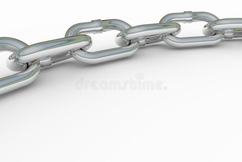 Metal chain, on white stock illustration. Illustration of white - 55551367