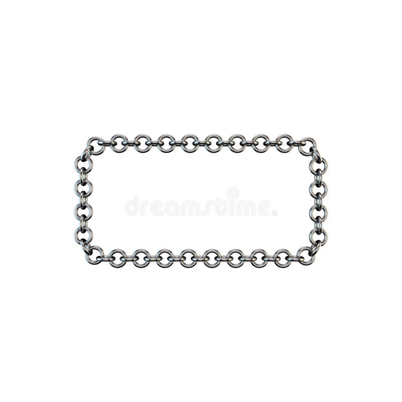 Rectangle Frame of Copper Chain. Vector Illustration. Stock Vector ...